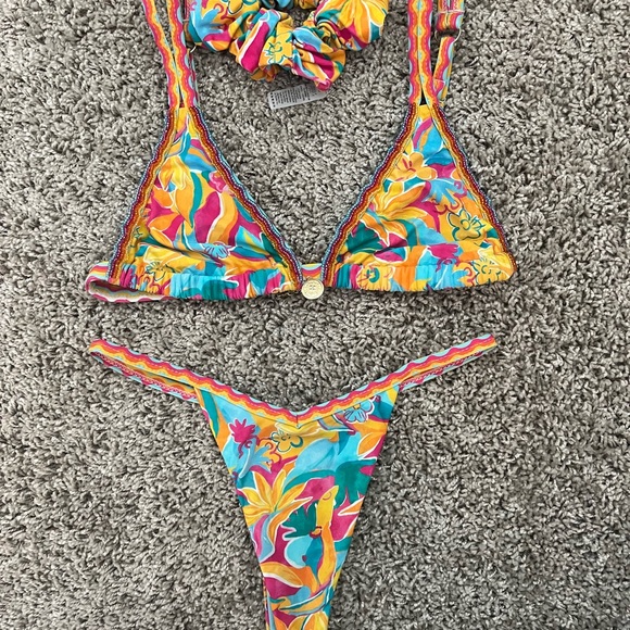 Bydee | Swim | Bydee Bikini Set With Scrunchie | Poshmark
